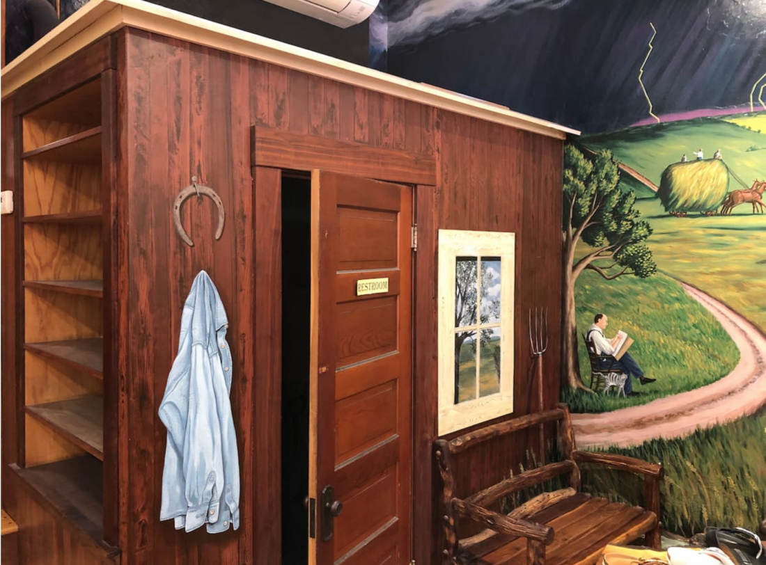 Town Talk | A barn-themed bathroom in a Lawrence shoe store is a ...